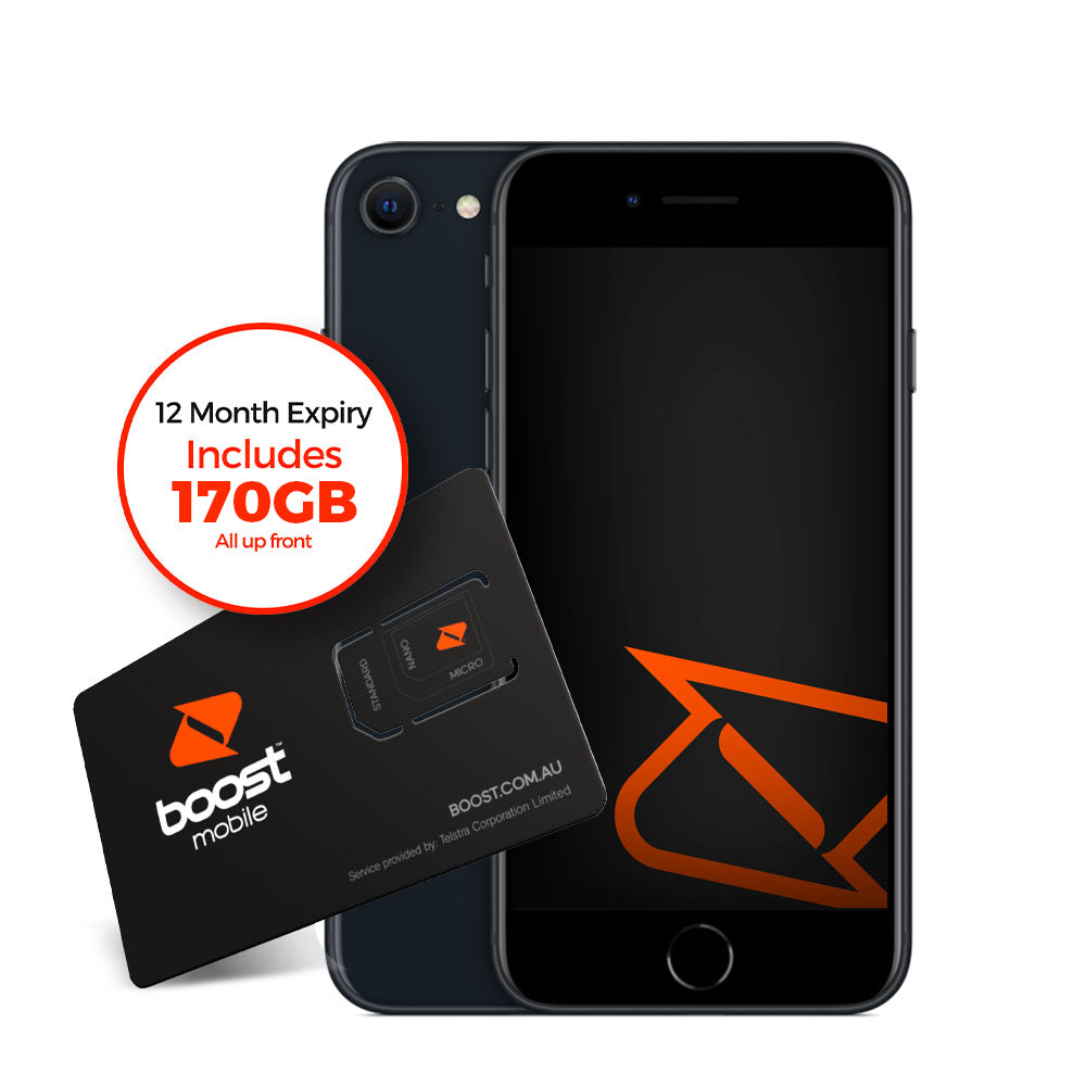 iPhone SE 2020 Premium Refurbished Phone & 12 month SIM - Boost Mobile