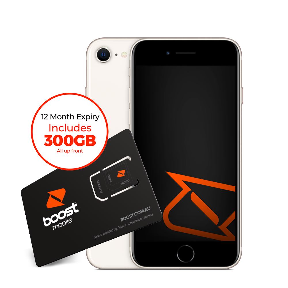 iPhone SE 2020 Premium Refurbished Phone & 12 month SIM - Boost Mobile